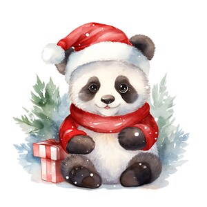 15 Christmas Png, Christmas Panda Png, Merry Christmas Png,sublimation ...