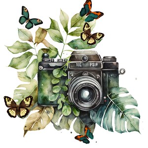 10 Watercolor Camera Clipart, Camera Clipart, Camera Clip Art, Jpgs ...