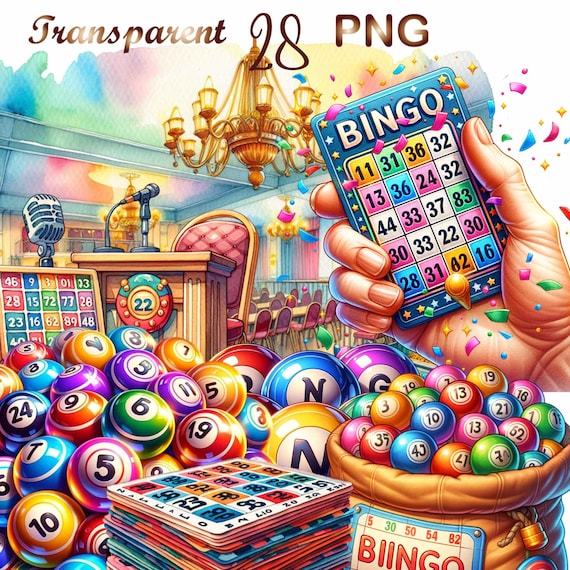 28 Bingo Clipart, Bingo Sublimation Design, Clipart Bingo,bingo Balls ...