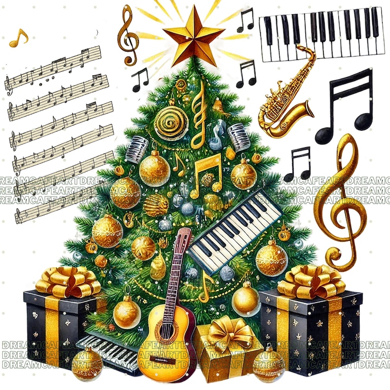 27 PNG Christmas Trees Clipart Bundle, Set 2,festive Tree Illustrations ...