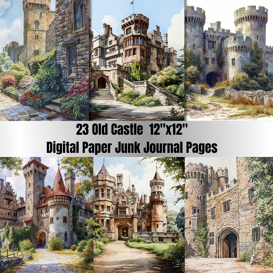 23 Printable Old Castle Digital Paper,jpgs, Old Castle Art, Old Castle ...