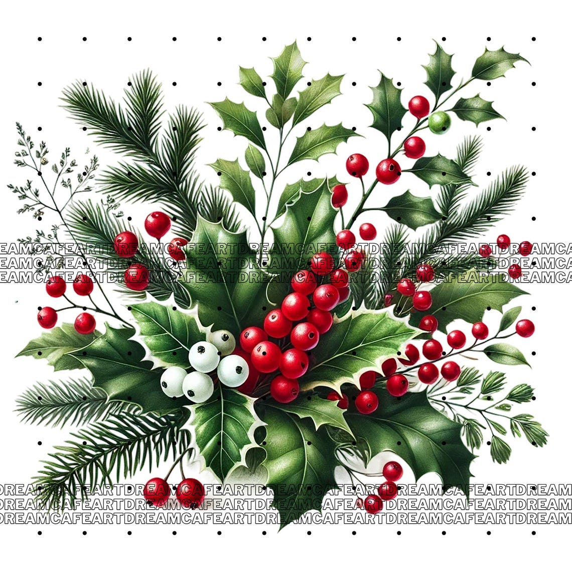 25 PNG Green Christmas Decor Clipart Bundle,set3,holiday Decoration ...