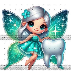 38 PNG Tooth Fairies Clipart Bundle, Dentist Fairy Graphics Design ...
