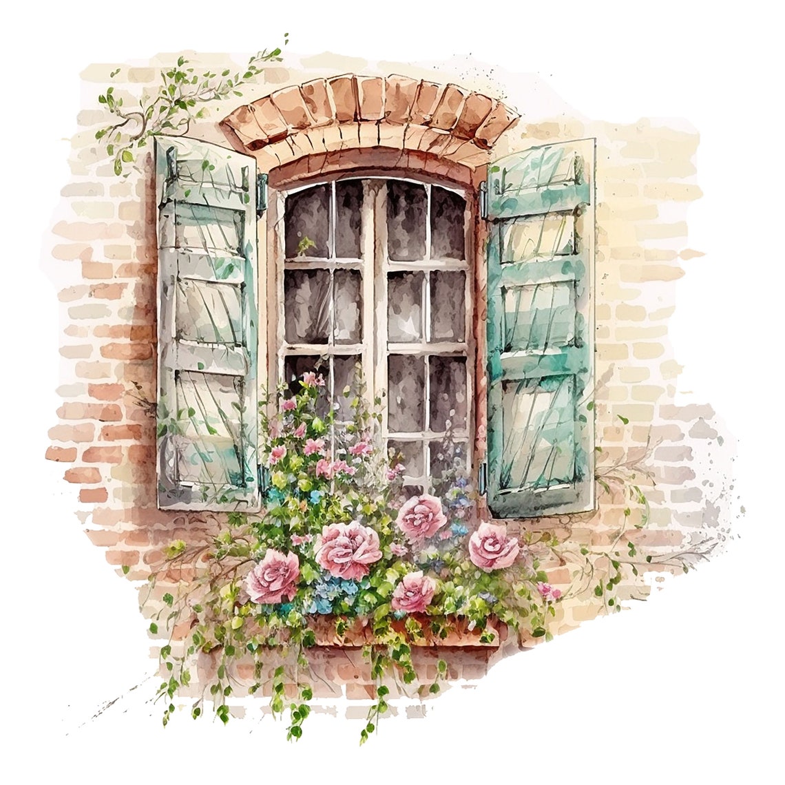 11 Window Flower Box Clipart, Floral Clipart, Window Box Clipart ...
