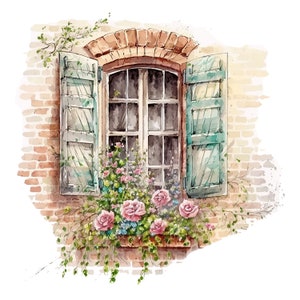 11 Window Flower Box Clipart, Floral Clipart, Window Box Clipart ...