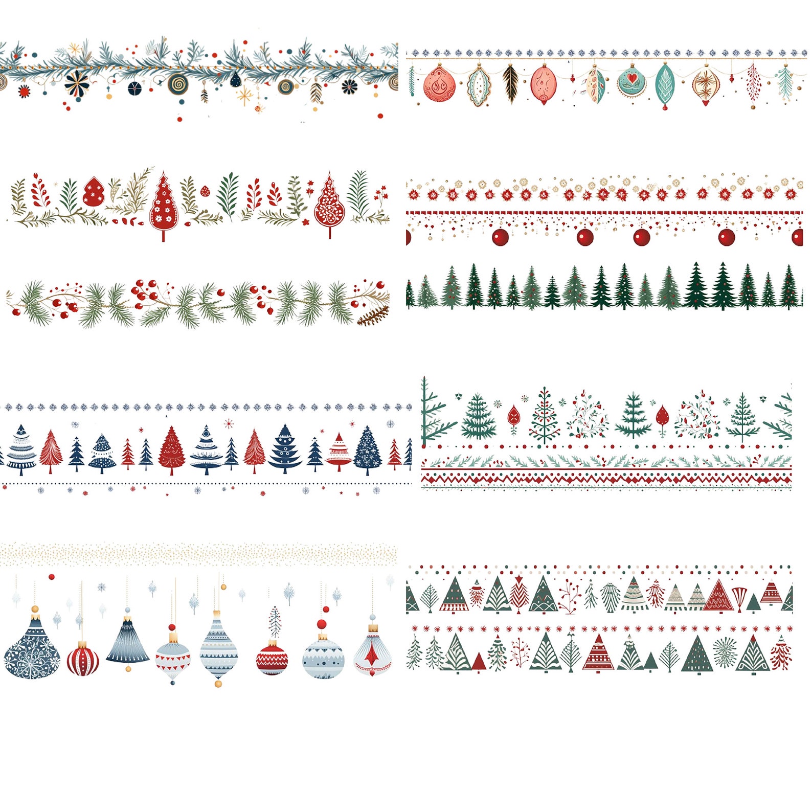 30 Seamless Christmas Garland Png,christmas Border,merry Christmas Png ...