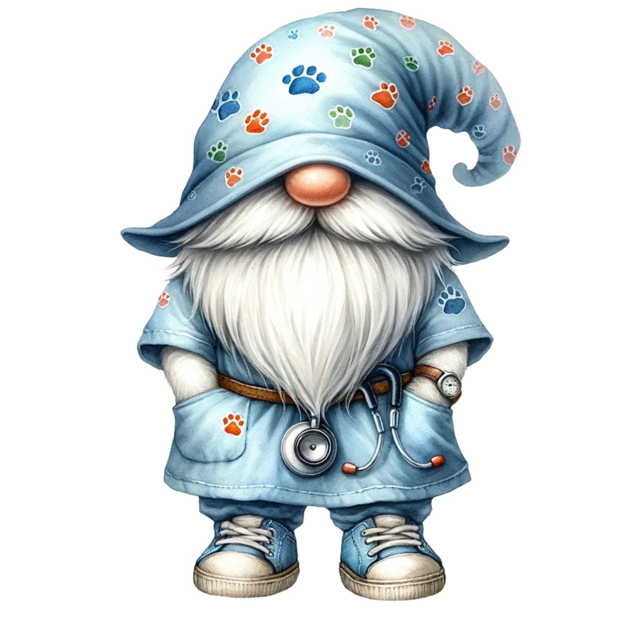 25 PNG, Doctor Gnome Clipart Bundle, Gnome Veterinarian Animal ...