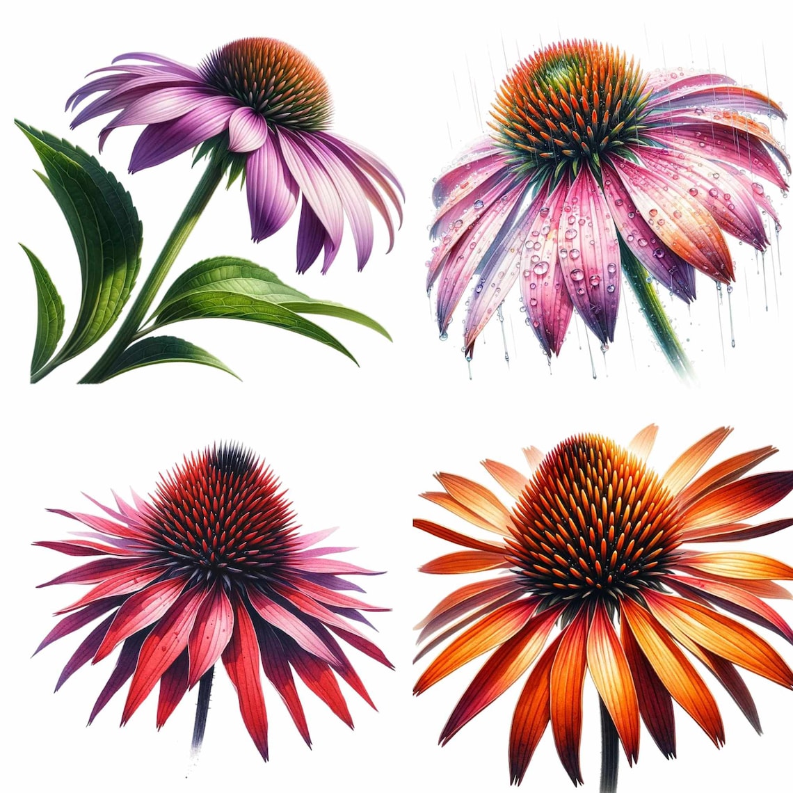 16 Coneflower Clipart, Coneflower, Coneflower Painting, Watercolor ...