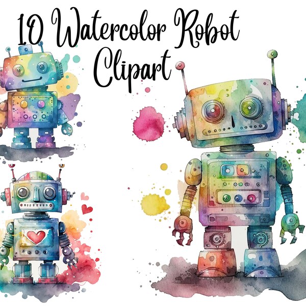 Robot Clipart - Etsy