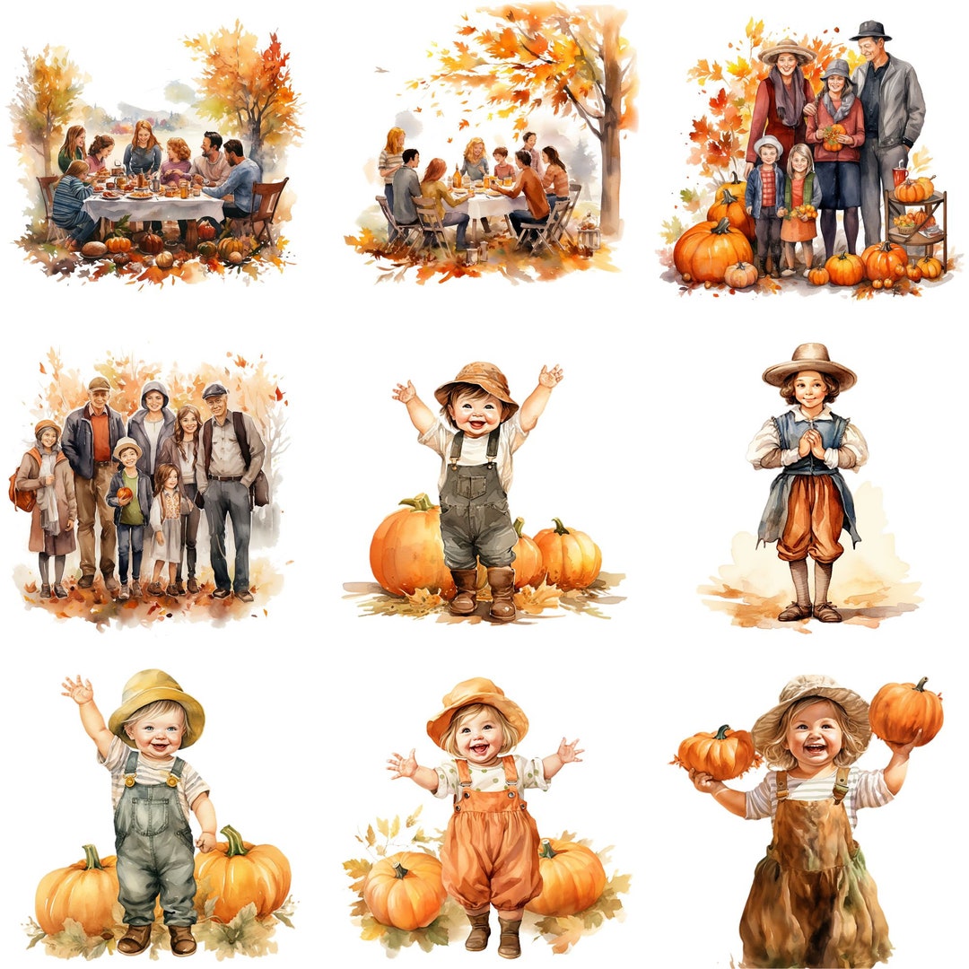 54 Thanksgiving Clipart, Jpgs, Hello Fall Clipart, Fall Vibes, Pumpkin ...