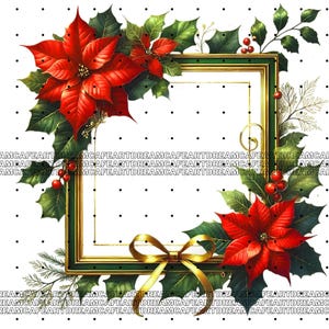 33 PNG, Christmas Frames Clipart Bundle, Holiday Festive Border ...