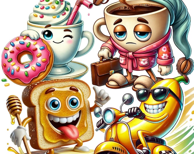 30 PNG Cupcake Clipart Bundle, Baking Clipart, Dessert Clipart, Food ...