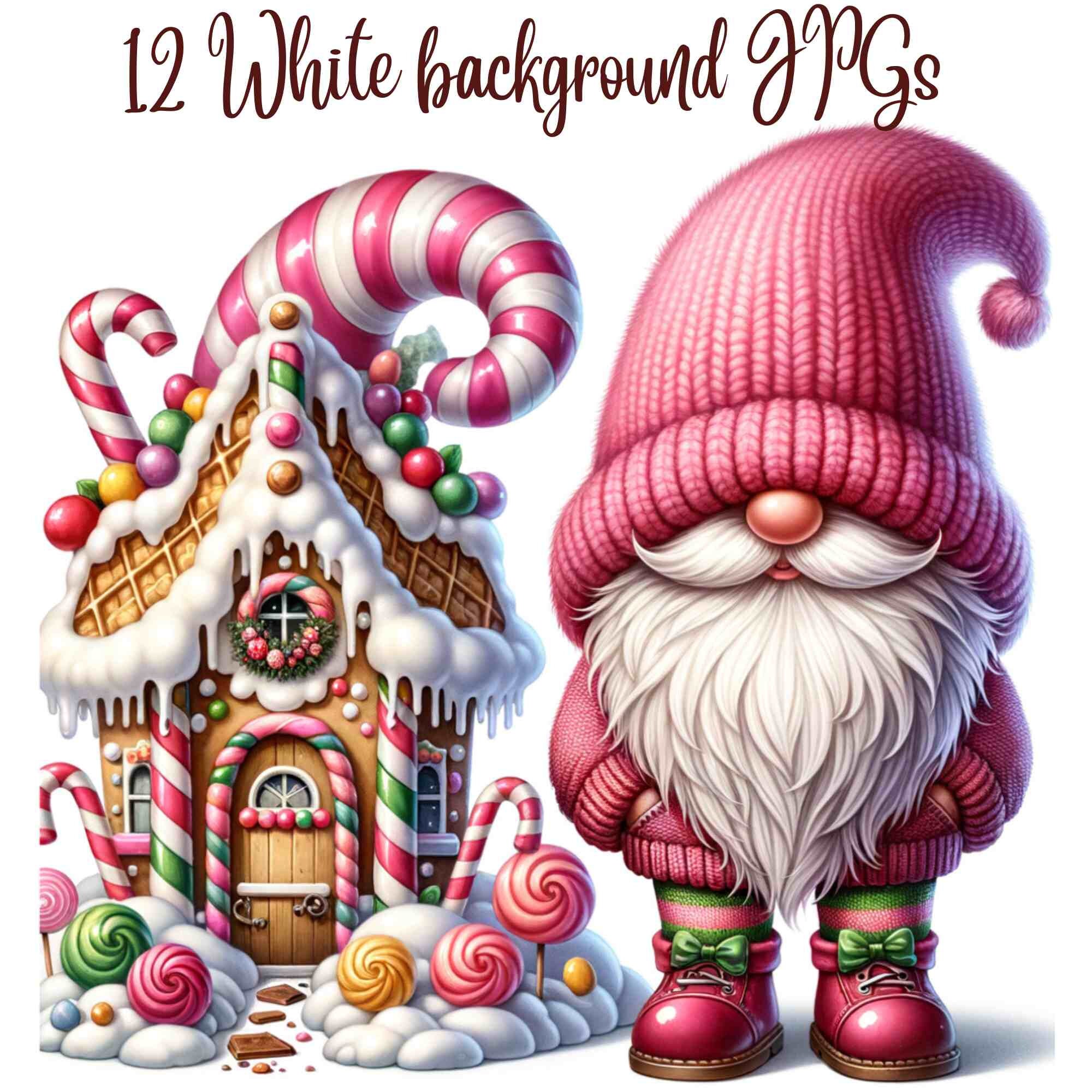 12 Gnome Christmas, Candyland Clipart, Gnome Christmas Clipart, Gnome ...