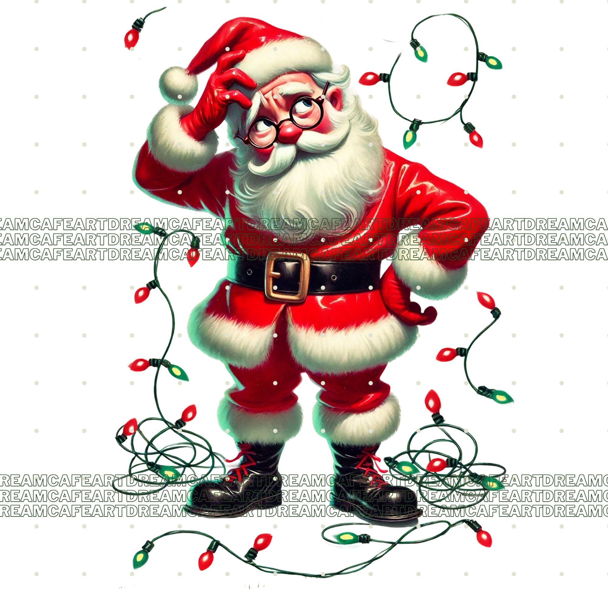 130 PNG Whimsical Retro Santa Clipart, Vintage Emotions Christmas Santa ...