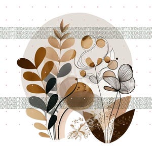 9 Boho Flowers Clipart, Boho Clipart, Jpgs, Commercial Use, Digital ...