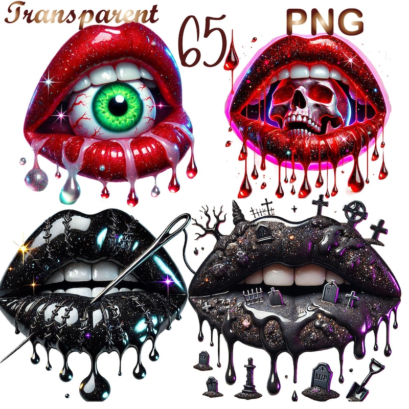 Creepy Lips - Etsy