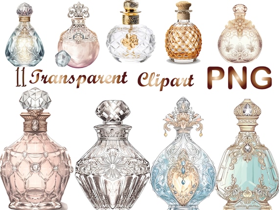 Vintage Perfume Bottles Clip Art Vintage Perfume Bottle Black And