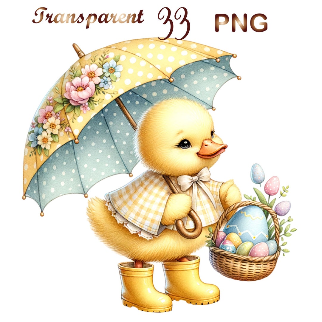 33 PNG, Easter Duck Clipart Bundle, Cute Duck Clipart, Duck PNG, Spring ...