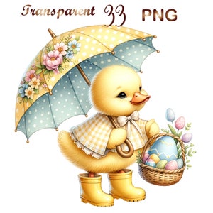 33 PNG, Easter Duck Clipart Bundle, Cute Duck Clipart, Duck PNG, Spring ...