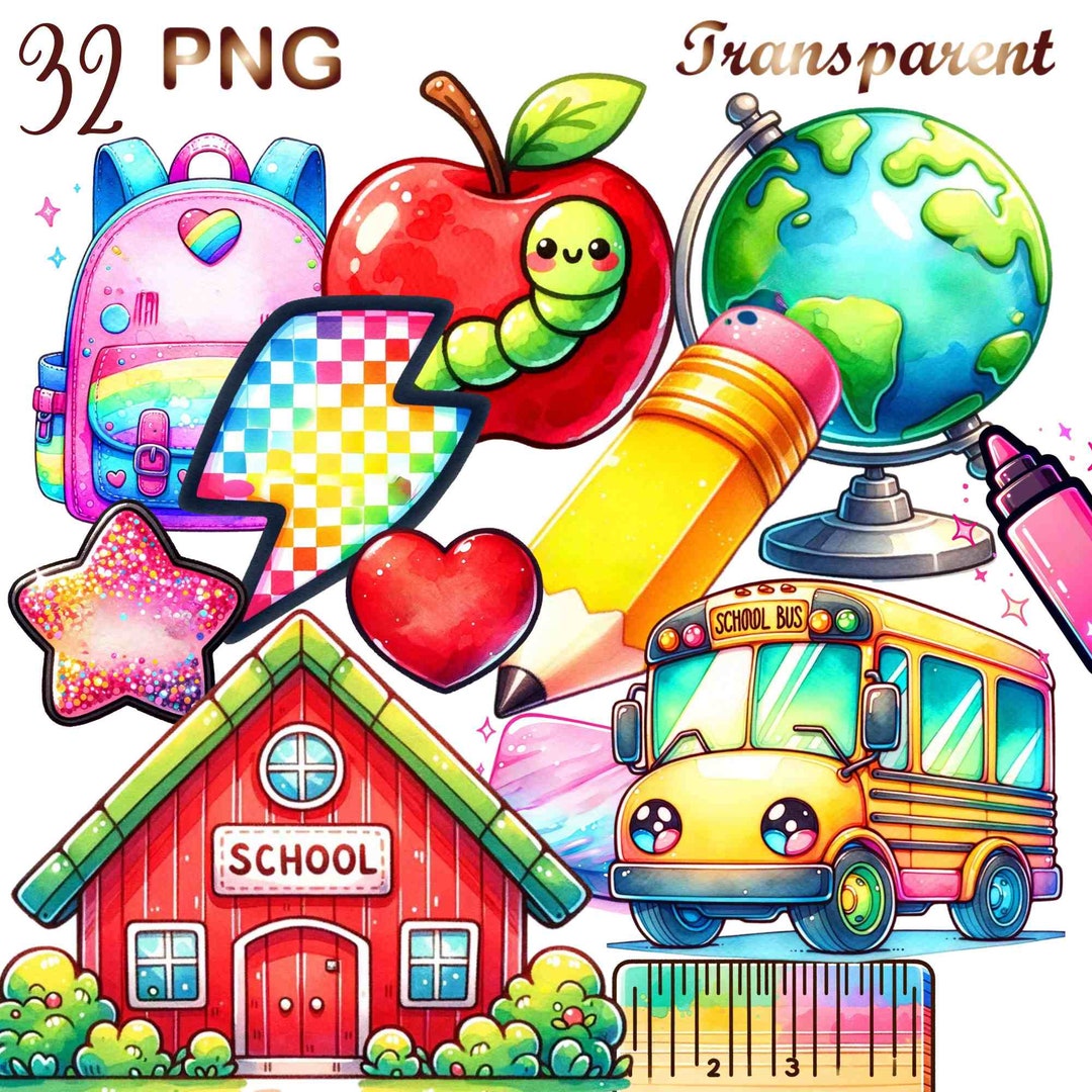 32 Eraser Clipart, Chibi Clipart, Cute Clipart for School, School ...