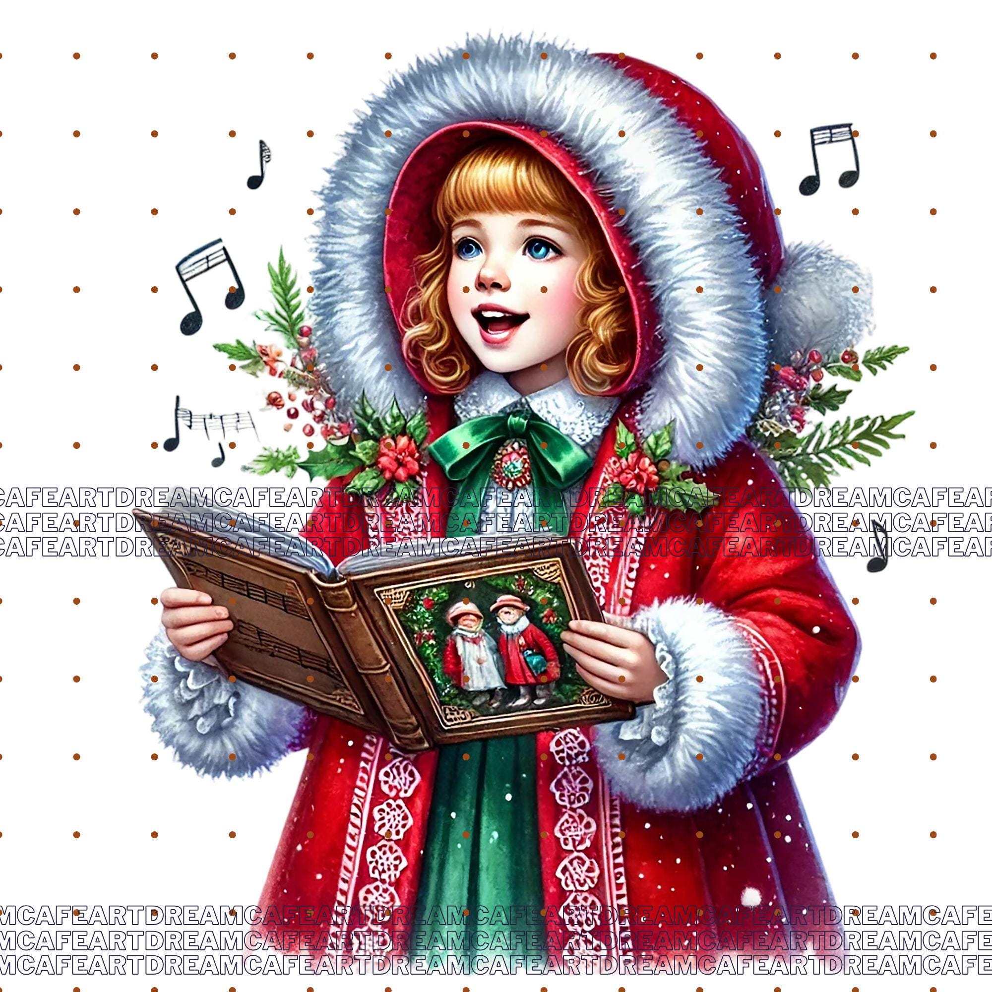 Rétro Christmas Clipart Bundle, 30 PNG Festive Vintage Clipart ...