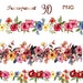 30 PNG Flower Border, Floral Clipart, Seamless Flower Border, Orchids ...
