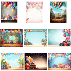 35 Printable Birthday Background Digital Paper, Birthday Background ...