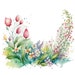 10 Watercolor Spring Border Clipart Jpgs,commercial Use,digital ...