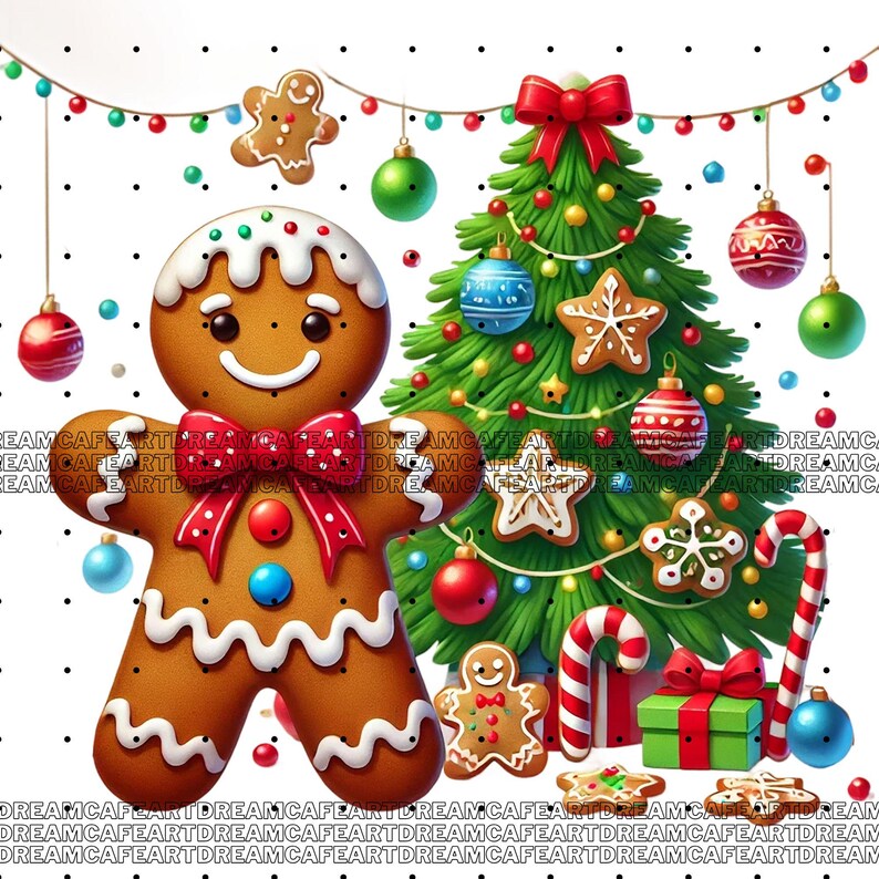 23 PNG, Gingerbread Man Clipart Bundle, Christmas Clipart, Festive ...