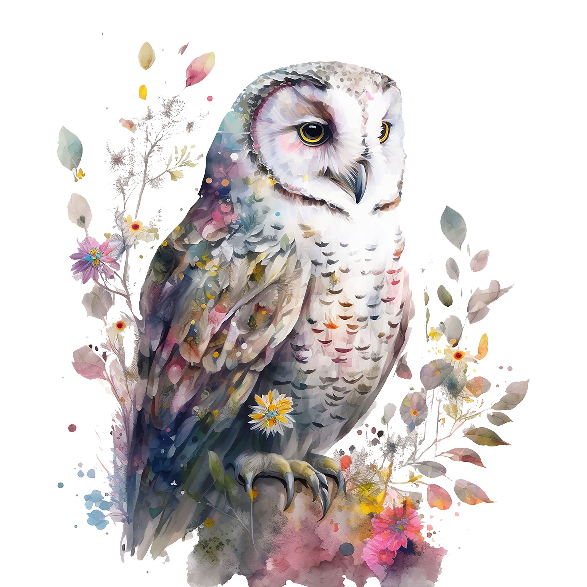10 Owl Watercolor Clipart, Commercial Use,jpgs, Digital Paper Crafting ...
