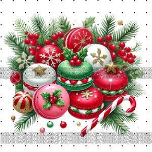 40 PNG Set 2 Christmas Desserts, Festive Sweet Treat Illustrations ...