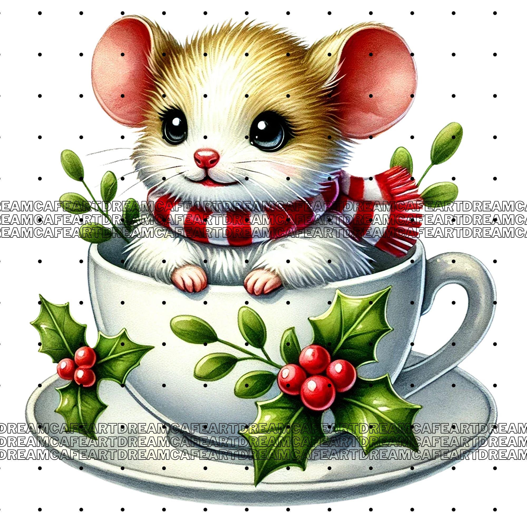 31 PNG, Christmas Mice Clipart Bundle,set 4,holiday Mouse Graphic ...
