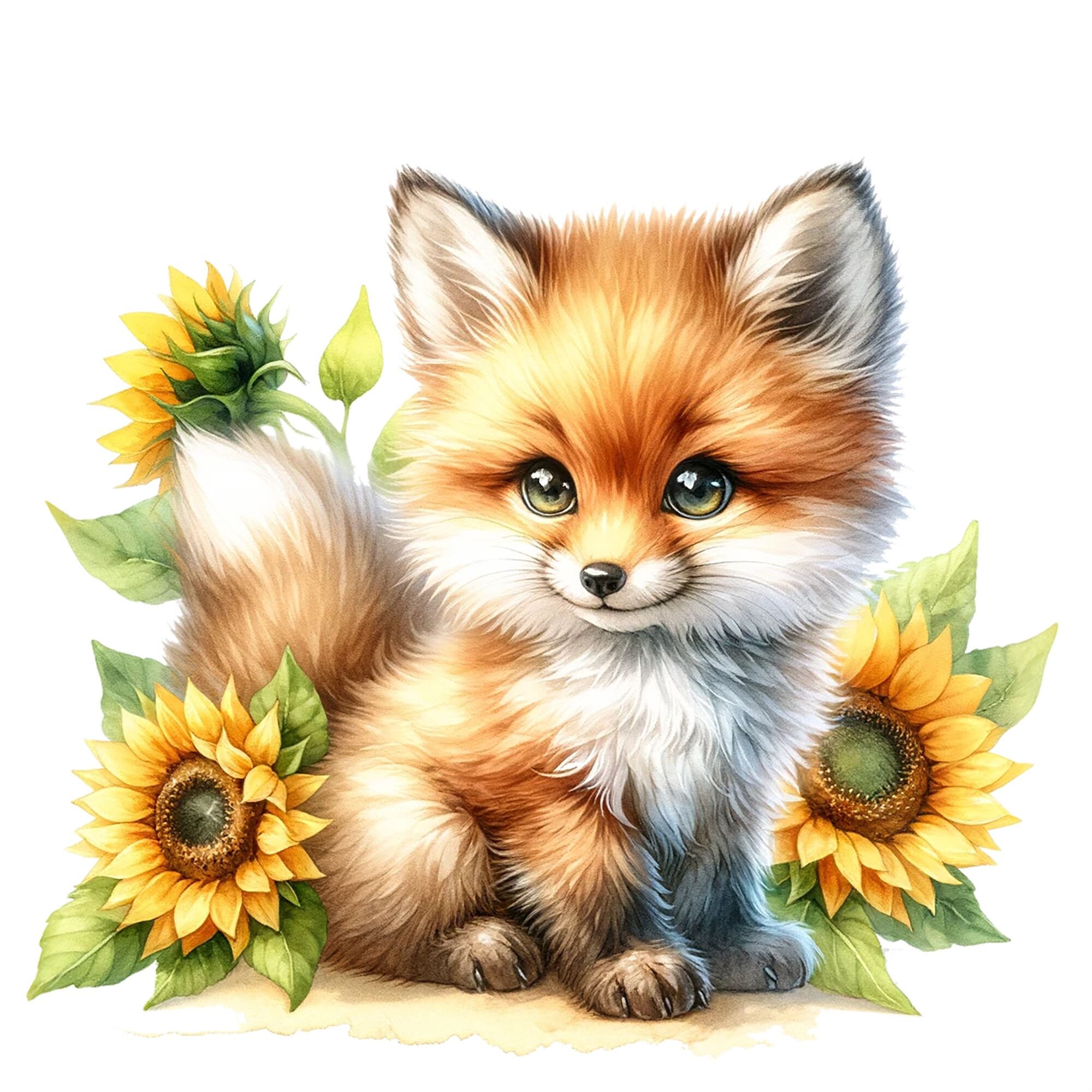 12 PNG/JPG Set 3 Fox Wish Clipart Set 3 Fox Nature Clipart, Wall Art ...