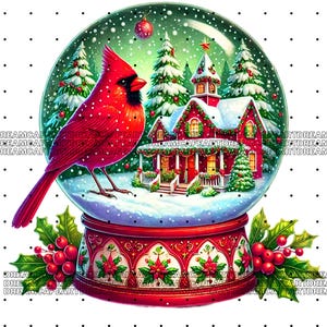45 PNG Set 2 Christmas Red Cardinal Clipart Bundle, Festive Bird ...