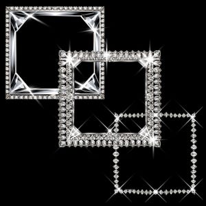 29 Diamond Frames Clipart PNG, Diamond Frame Clipart Bundle ...