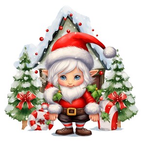 11 Christmas Gnomes Clipart, Christmas Clipart, Gnome Clipart, Jpgs ...