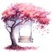 14 Tree Swings Clipart, Png,watercolor Spring Landscape Clipart,cute ...