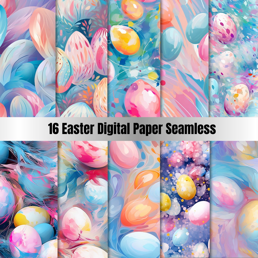 14 Seamless Easter Digital Paper,pastel Easter Seamless,easter Floral ...