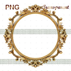 50 Watercolor Gold Frame Clipart PNG, Gold Frame Clipart Bundle ...