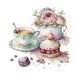 10 Watercolor Tea Party Clipart, Jpgs, Digital Planner, Paper Crafts ...