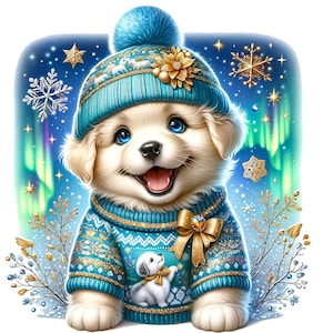 20 PNG, Christmas Clipart Bundle, Puppy Clipart Bundle, Puppy Clipart ...