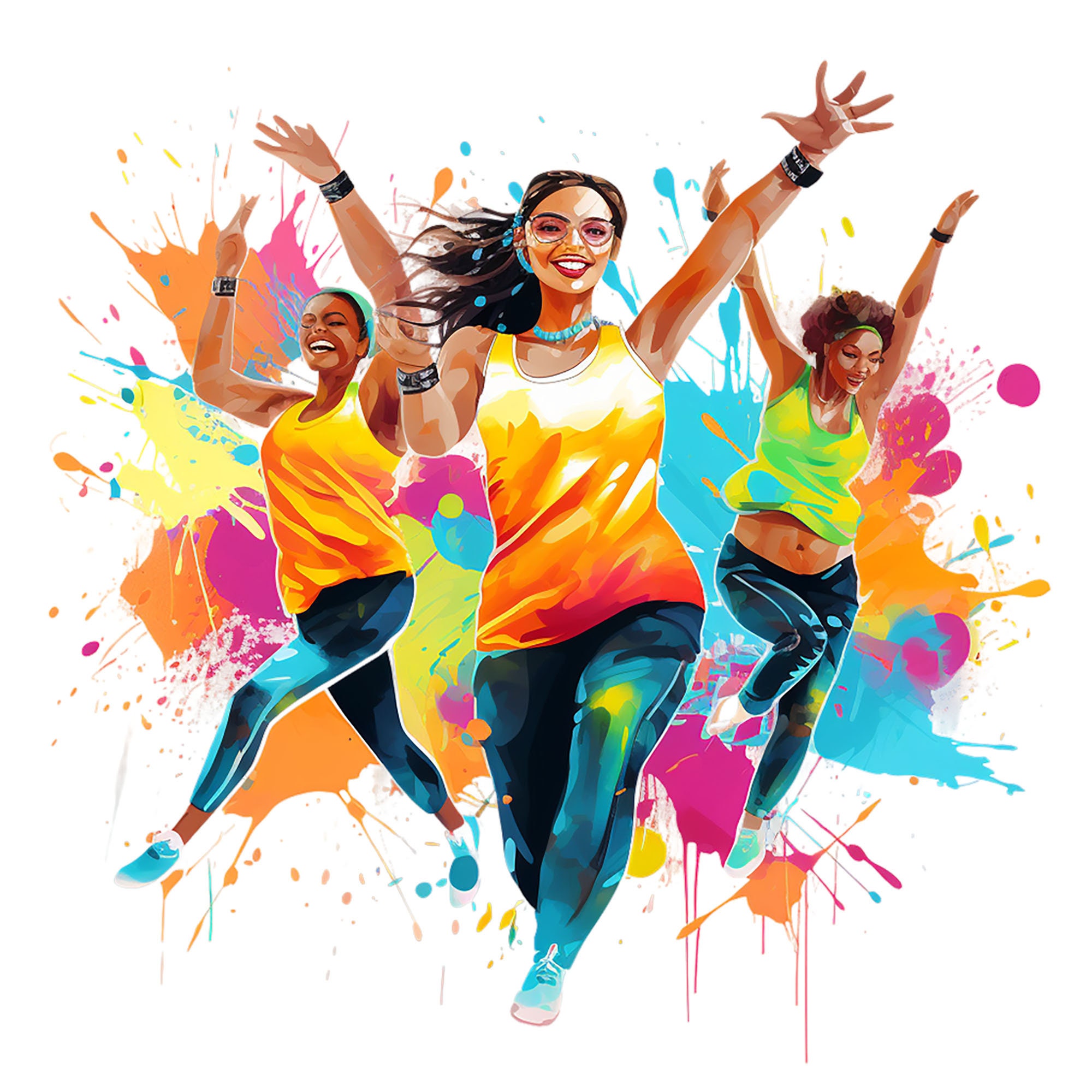 Zumba Dancers Png 16 Zumba Clipart Png, Zumba Sublimation, Sport Png,