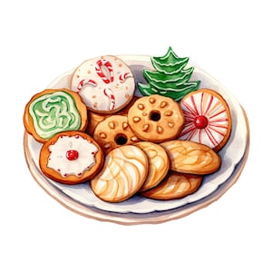20 Christmas Cookies Clipart, Jpgs, Commercial Use,digital Download ...