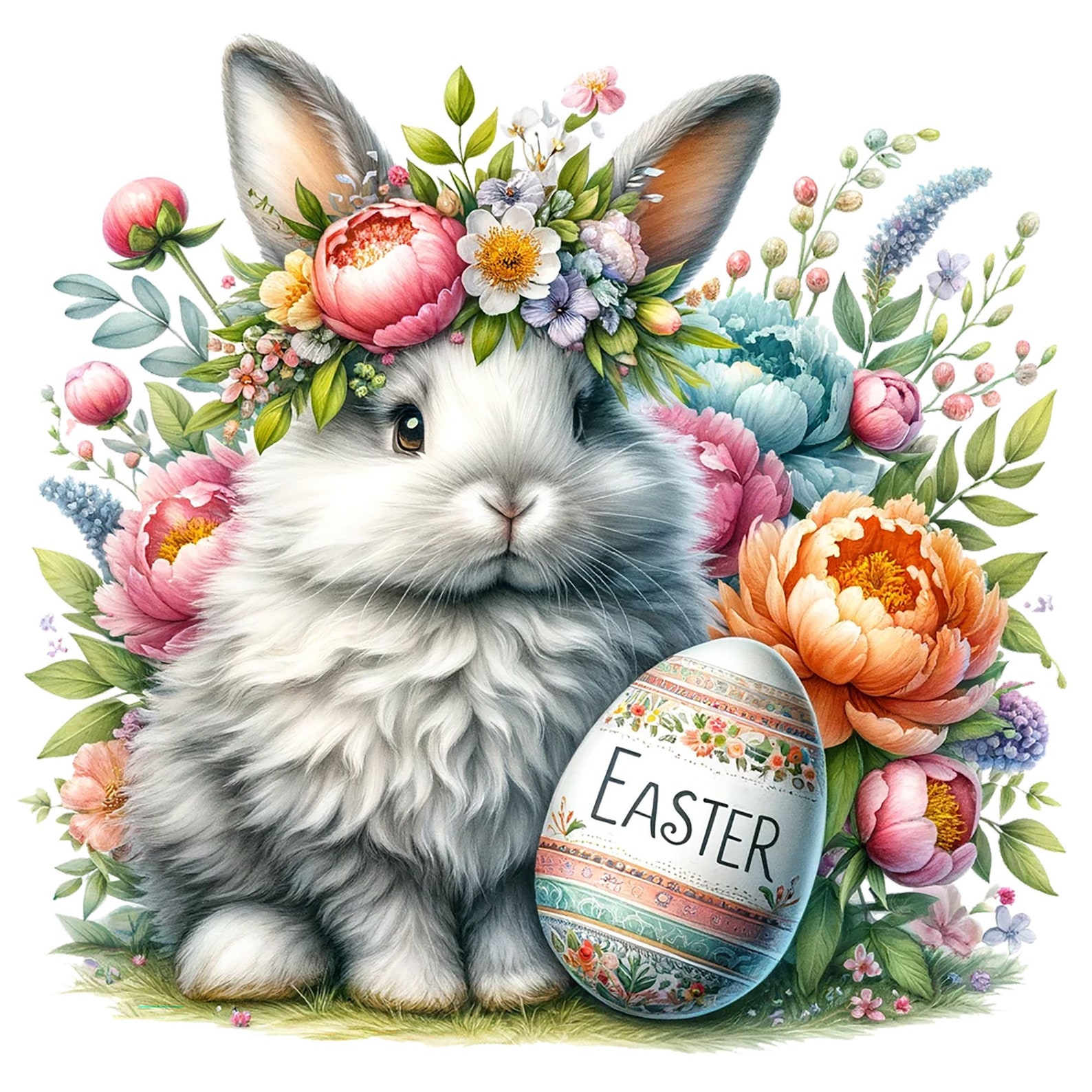 12 PNG/JPG, Easter Bunny Clipart Bundle, Easter Clipart, Easter Png ...