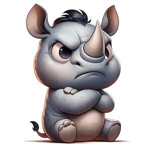 40 JPG, Funny Grumpy Animals Clipart Bundle, Funny Grumpy Safari ...