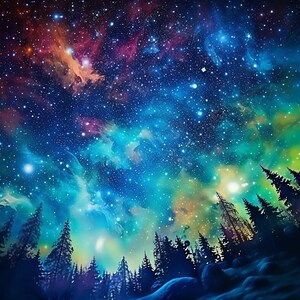 35 Printable Starry Galaxy Digital Paper,starry Night Sky Background ...