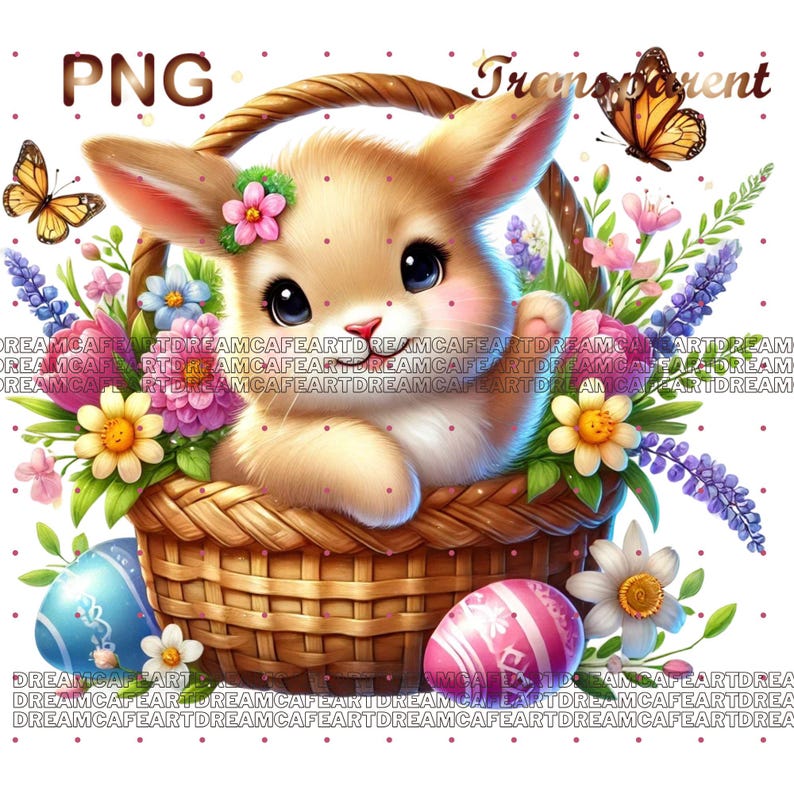 40 PNG Easter Clipart Bundle, Spring Festive Easter Graphics Designs ...