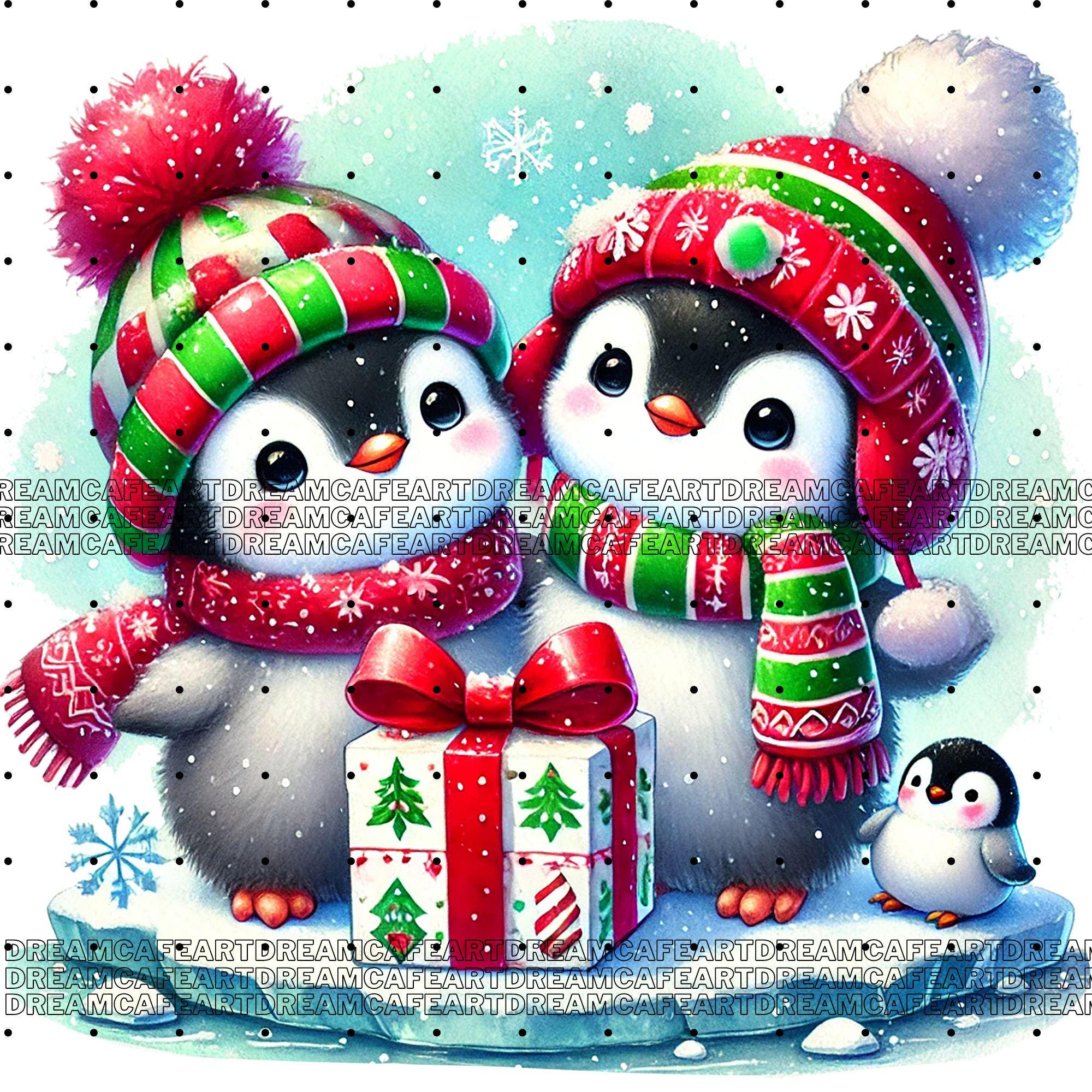 45 Png, Christmas Penguins Clipart Bundle,x-mas Clipart,holiday Penguin ...
