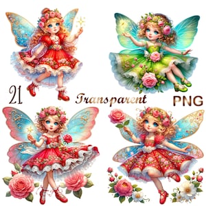 21 Spring Fairy Clipart Bundle Png,spring Fairy Png,fairy Illustration ...
