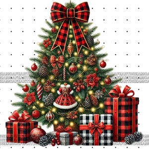 27 PNG Christmas Trees Clipart Bundle, Set 2,festive Tree Illustrations ...